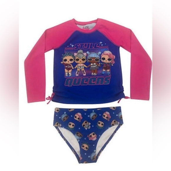L.O.L. Surprise! | Swim | Lol Surprise Girls 2 Piece Rash Guard Brief ...